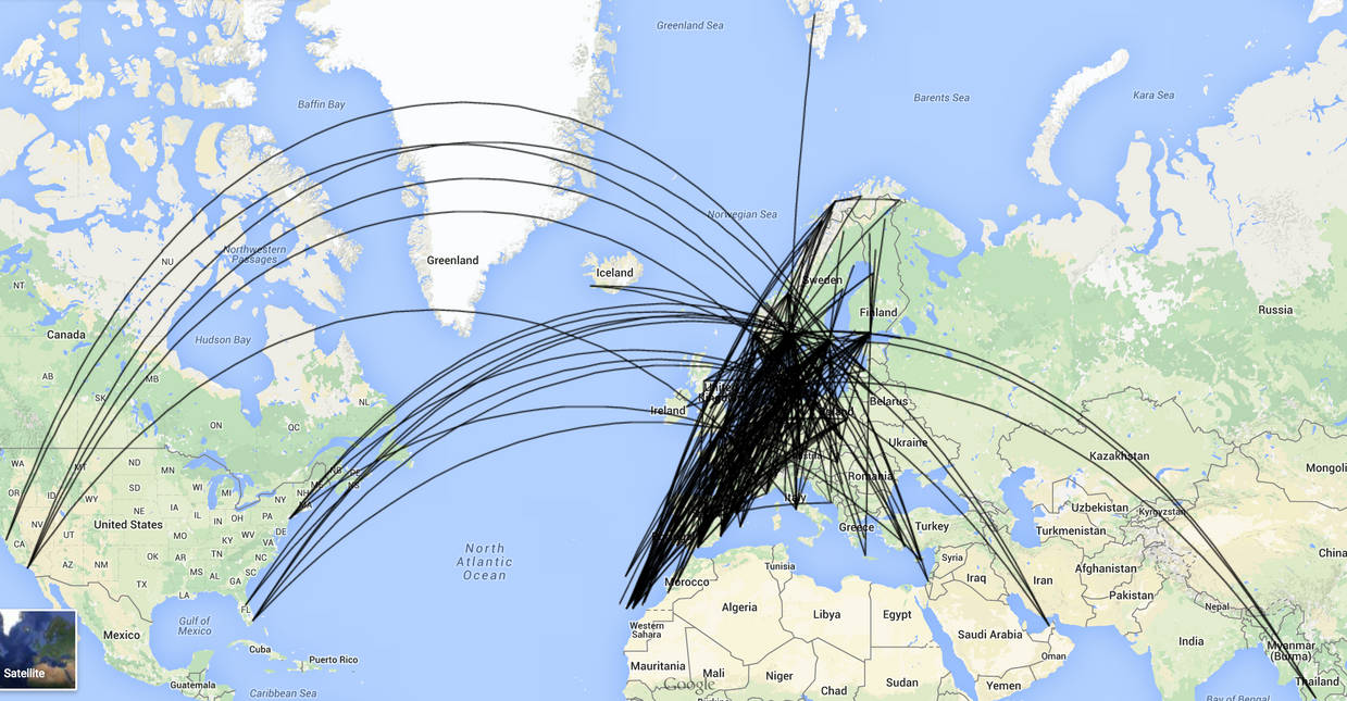 Norwegian Air Shuttle Route Map in March 2015 by shallonge on DeviantArt