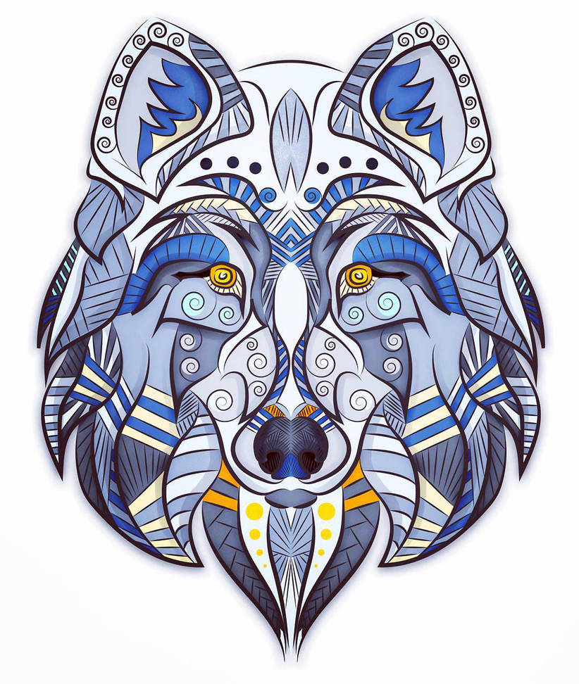 Artistic wolf head illustration by Andaer100 on DeviantArt