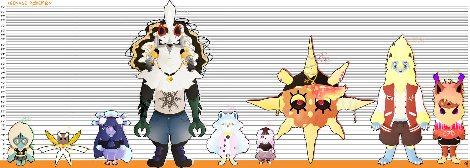 Teenage Pokemon Forever Young Height Chart Part 5 by RadioFools on ...