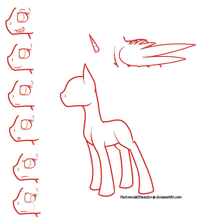 Pony Base [MS PAINT FRIENDLY] by AlphaAquilae on DeviantArt