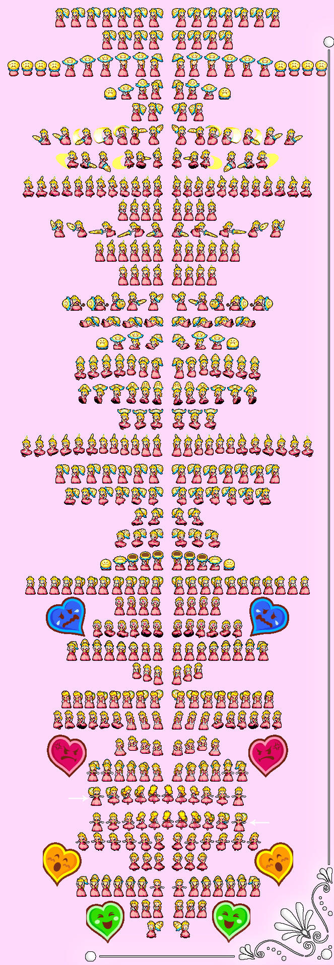 Super Princess Peach Sprites by deep4t on DeviantArt