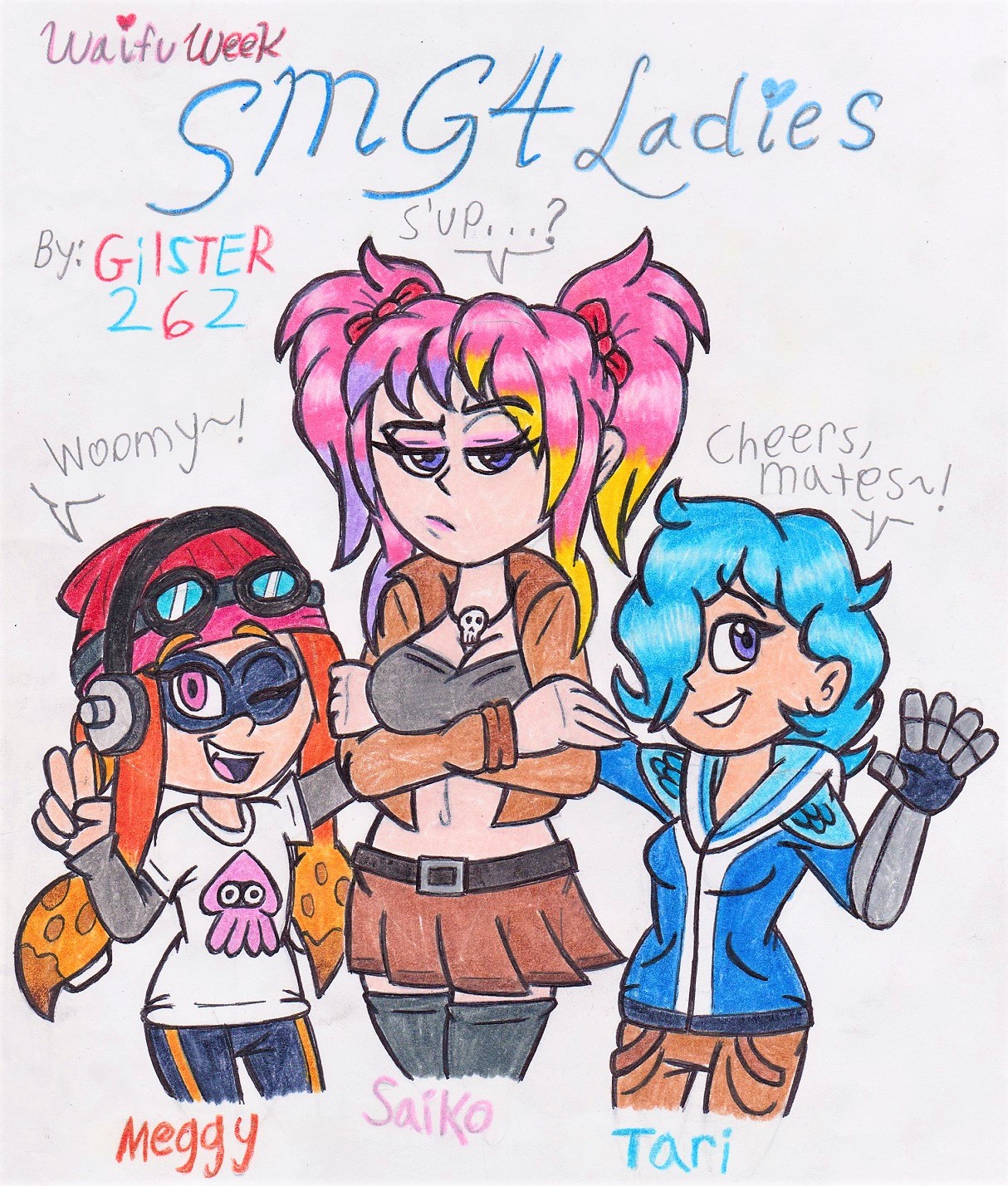 Waifu Week: SMG4 Ladies by gilster262 on DeviantArt
