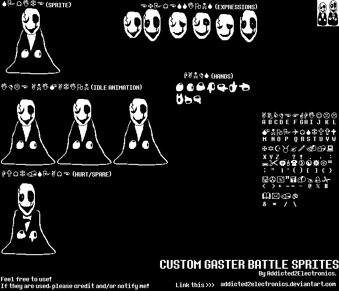 Gaster Sprite Sheet by Addicted2Electronics on DeviantArt