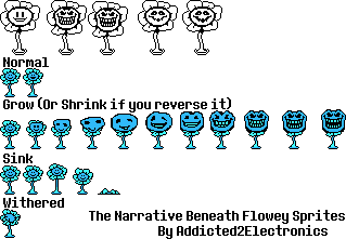 [The Narrative Beneath AU] Flowey Sprites by Addicted2Electronics on ...