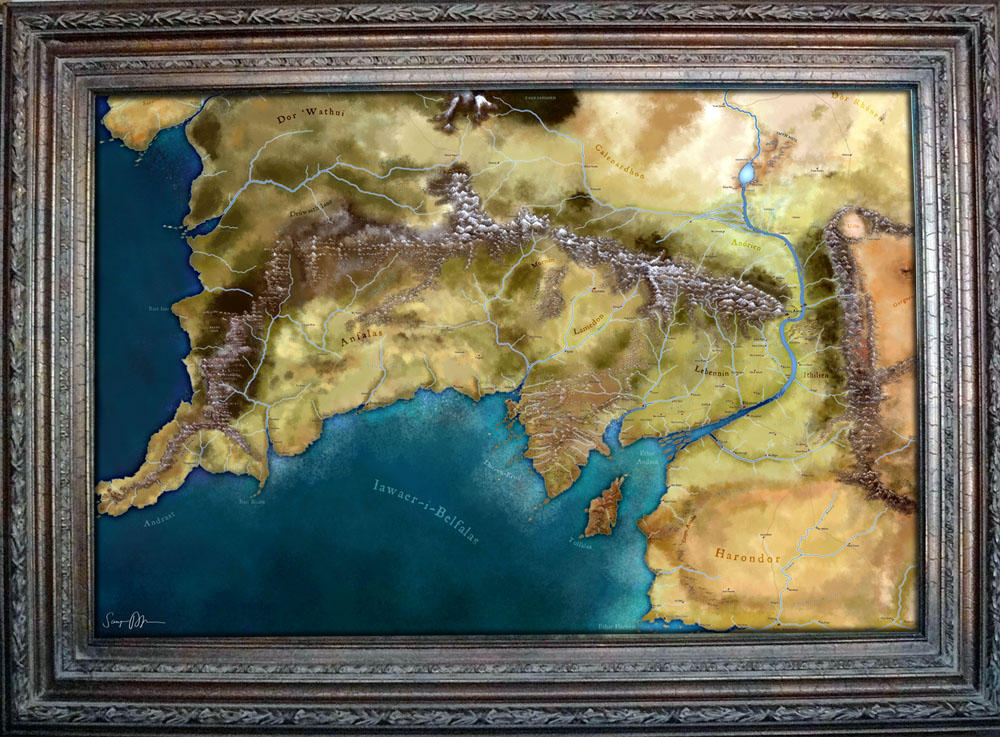 Map of Gondor, III 1660 by taivaansusi on DeviantArt