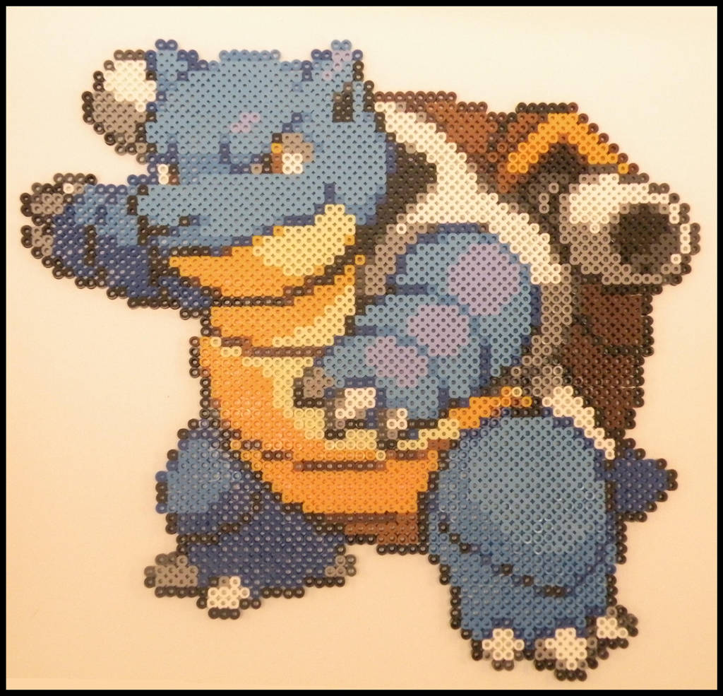 Pokemon Blastoise Perler Bead Sprite by KantoCrafts on DeviantArt