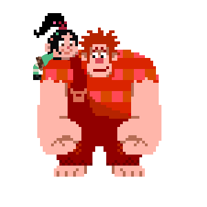 8 bit Wreck-it-Ralph and Vanellope part 2 by ofihombre on DeviantArt