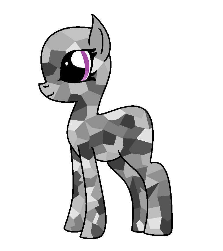 Mlp Crystal Pony Base Ms Paint by Princess-Water-Lily on DeviantArt