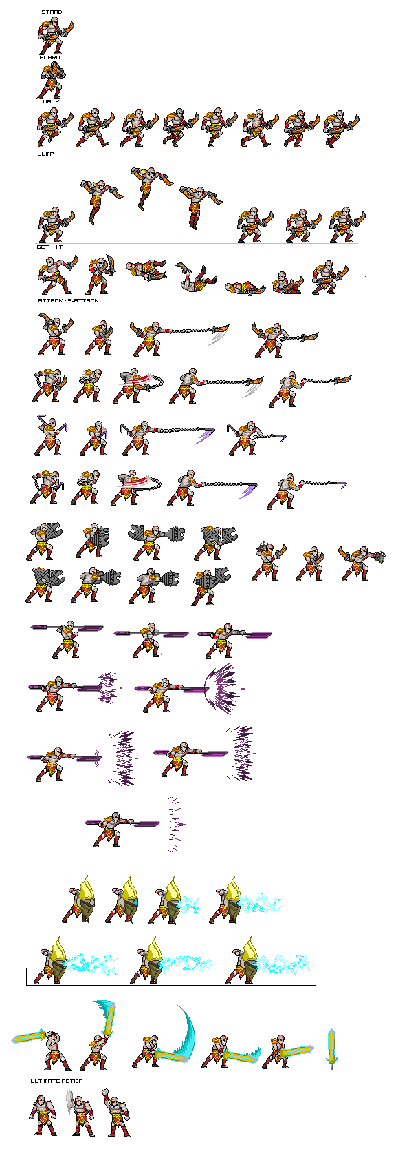 Kratos JUS sprites by Thejunior142 on DeviantArt