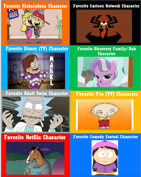 Favorite Characters by Animated Channel Meme by PowerLoud-Girl on ...