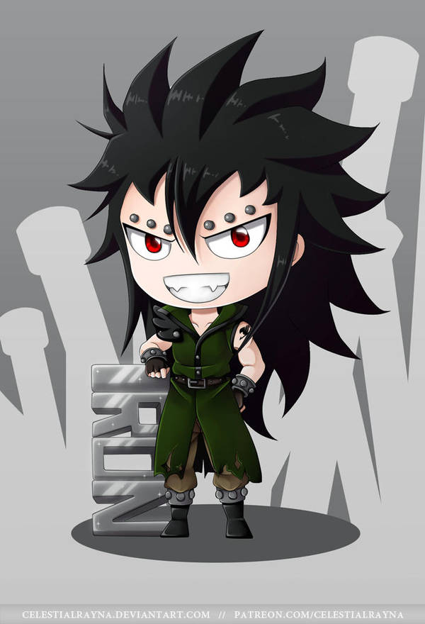 Chibi Iron Dragon Slayer Gajeel Redfox by CelestialRayna on DeviantArt
