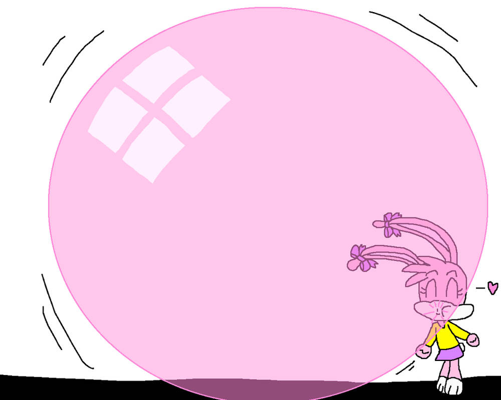 Babs Bunny Blowing her Massive Bubble by PokeGirlRULES on DeviantArt