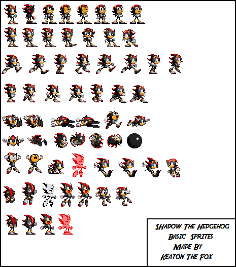 Shadow in sonic 1 Basic sprite by KeatonThFox on DeviantArt