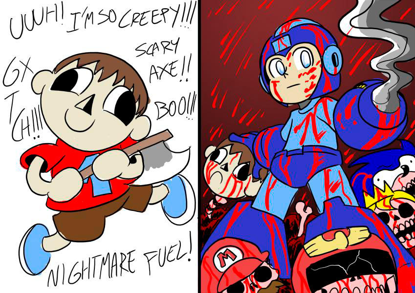 Super Smash Bros: Megaman vs Villager by BlueStrikerBomber on DeviantArt
