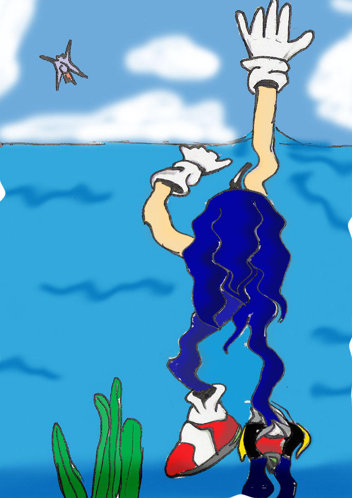 Sonic drowning, uh no by CCE on DeviantArt