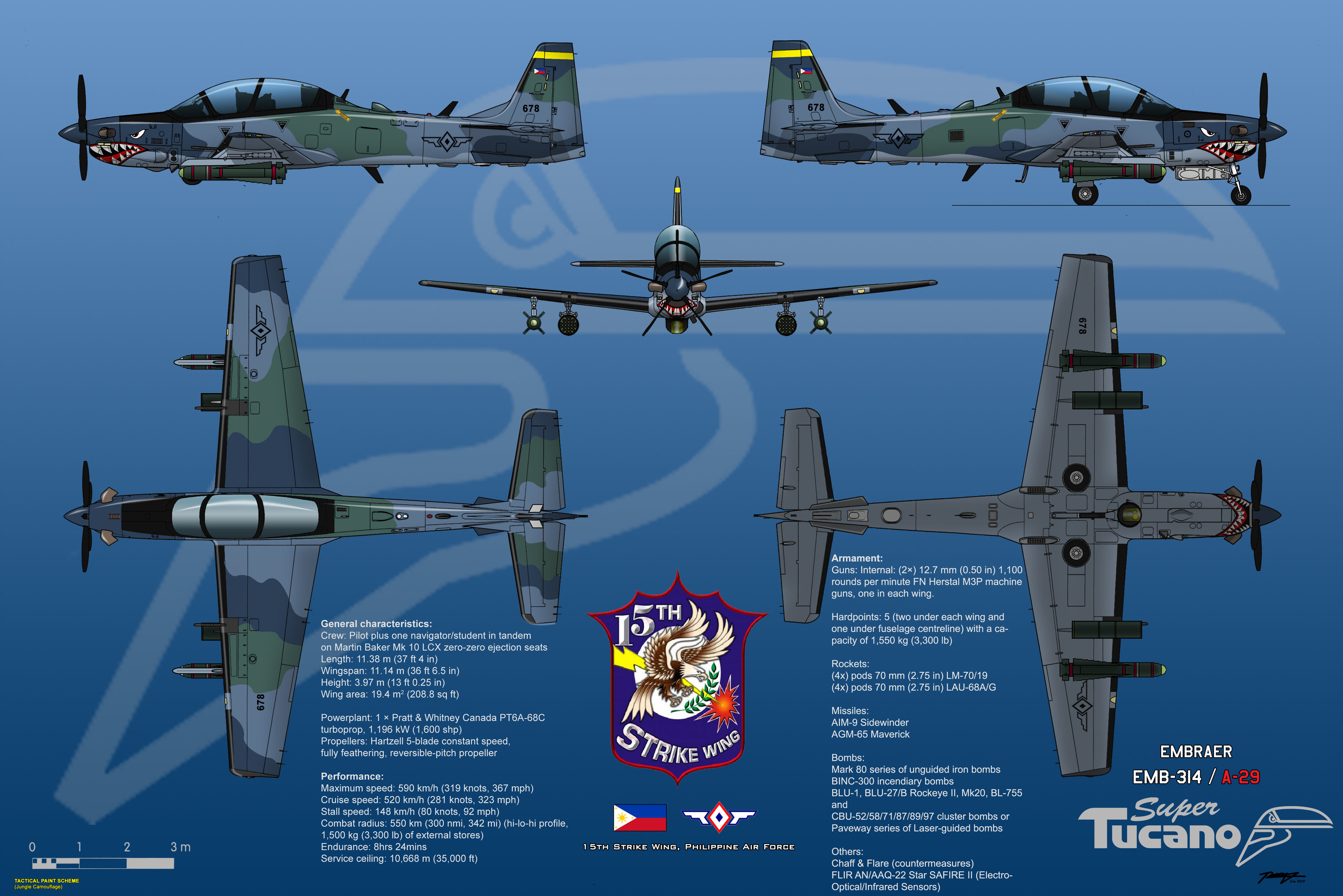 Embraer EMB-314/A-29 Super Tucano with FLIR by haryopanji on DeviantArt