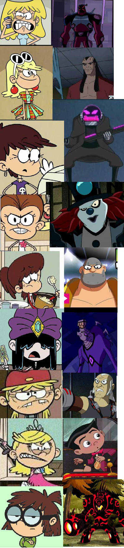 Loud Sisters Vs Ben10 Villains by Kabutopsthebadd on DeviantArt