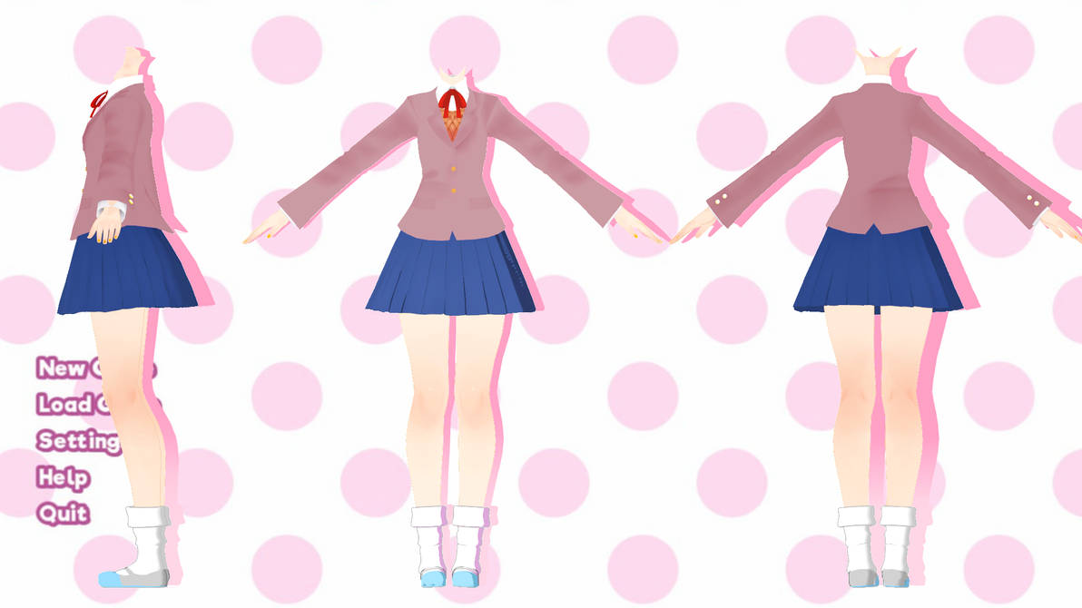 [mmdxddlc] Tda DDLC Base {No DL} by AkaneDaisukMMD on DeviantArt
