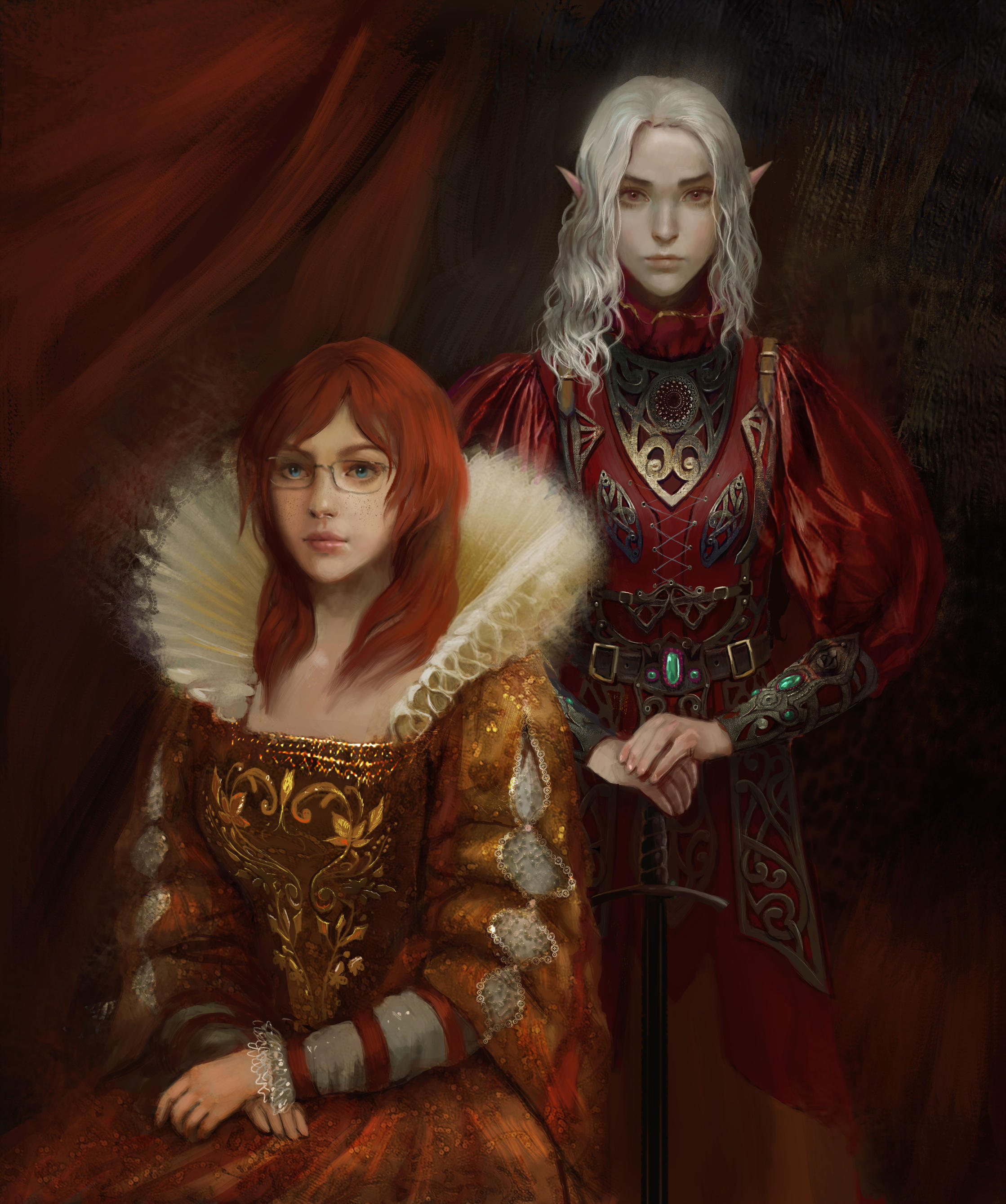 Cecelia and Tysennia, by Bella Bergolts : r/ImaginaryHumans