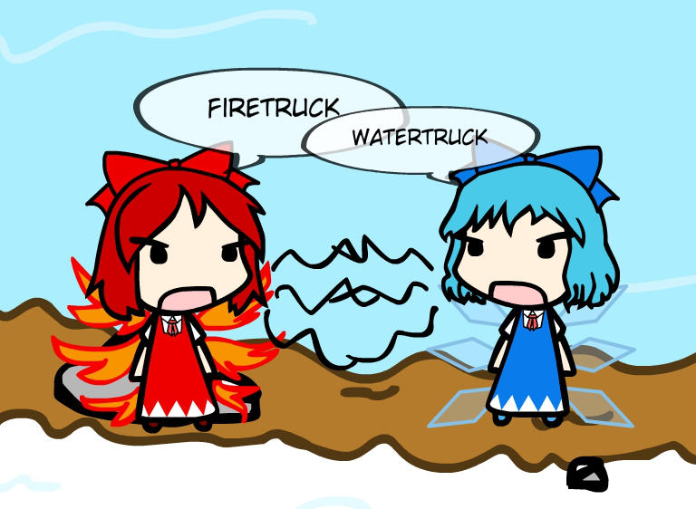 cirno ice and cirno fire always yelling by zulaja123 on DeviantArt
