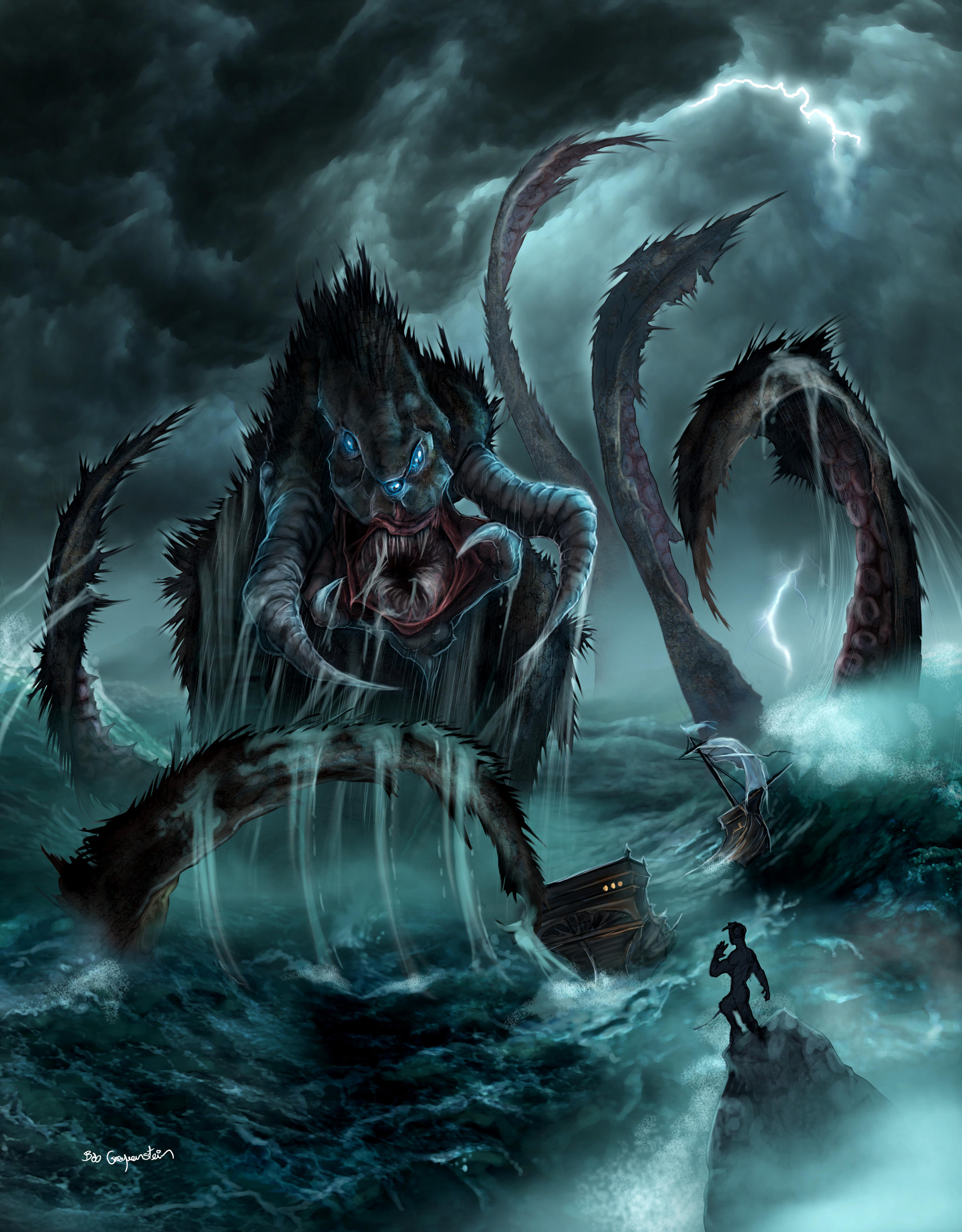 Aboleth Cover Art by Bob Greyvenstein : r/ImaginaryLeviathans