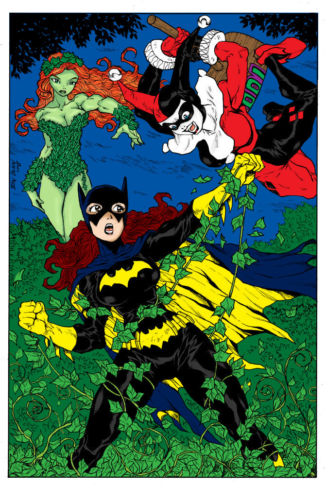 Batgirl Vs Poisonivy Harley By Halfax On Deviantart