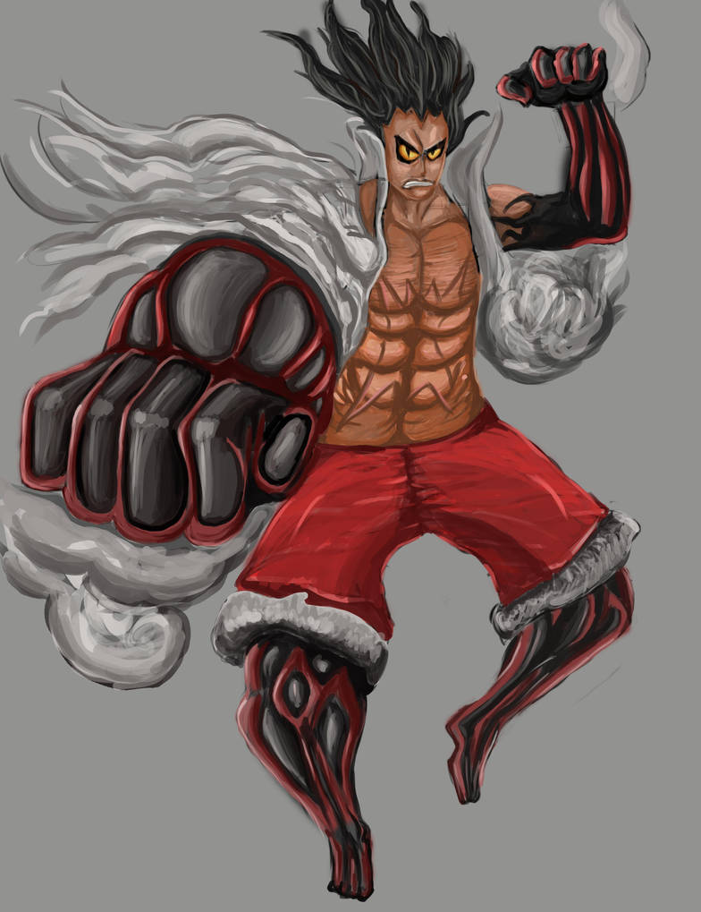 one piece luffy gear 4 snakeman by thousandbeast on DeviantArt