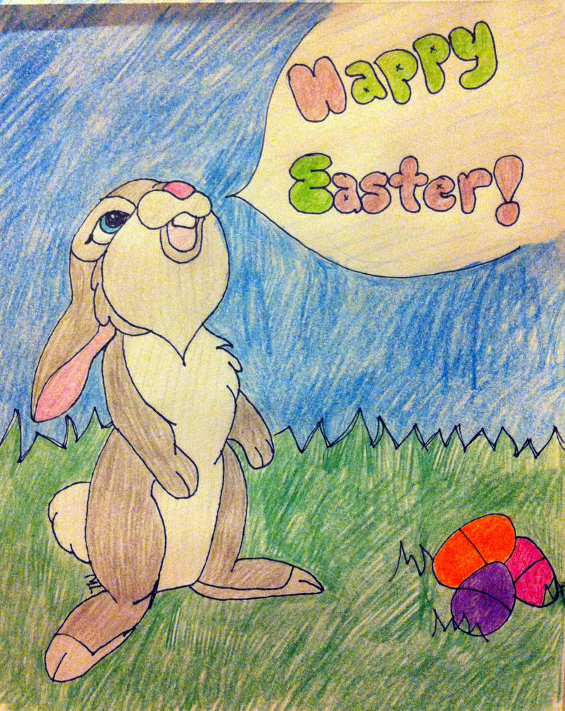 Happy Easter from Thumper! (with background) by CartoonOholic on DeviantArt