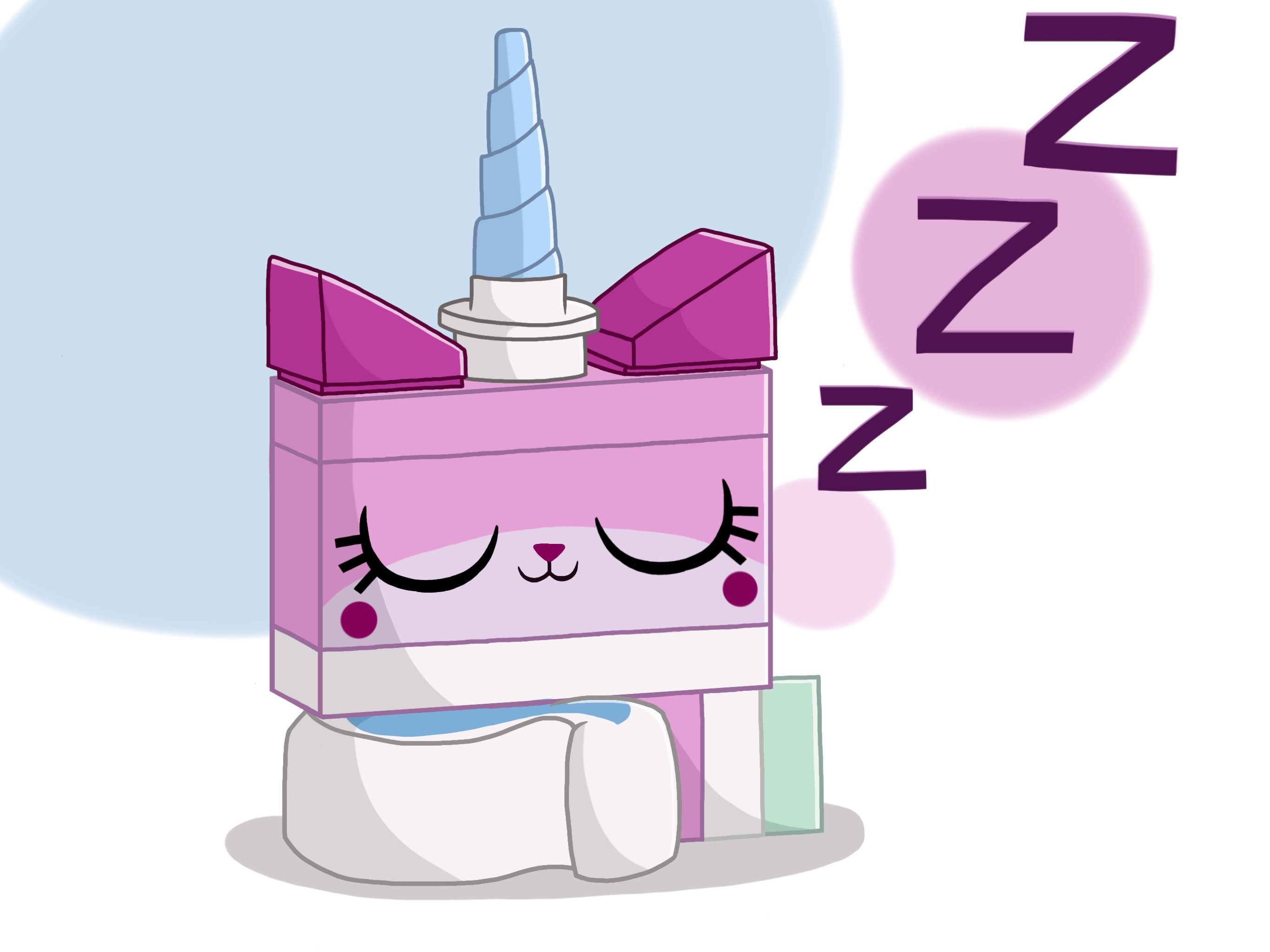 Unikitty Sleeping by JustSomePainter11 on DeviantArt