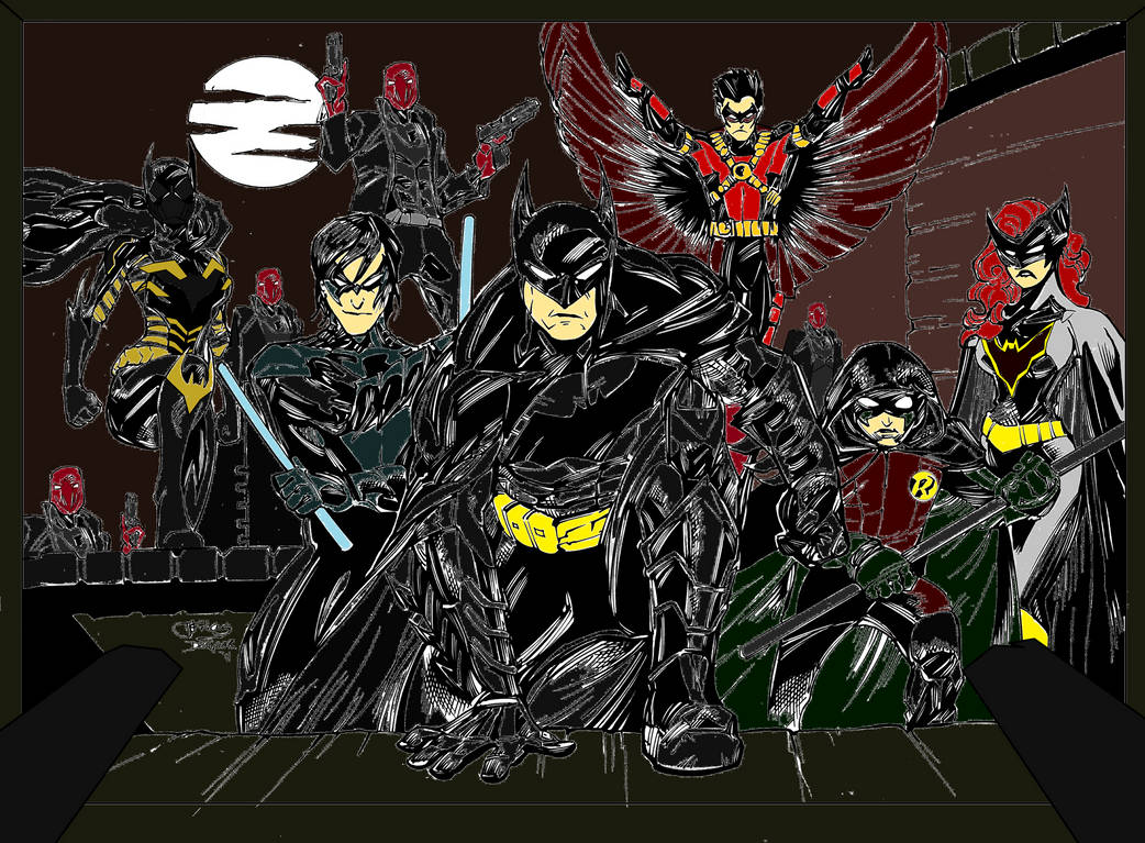 DCNU Bat Family Inks by devgear on DeviantArt