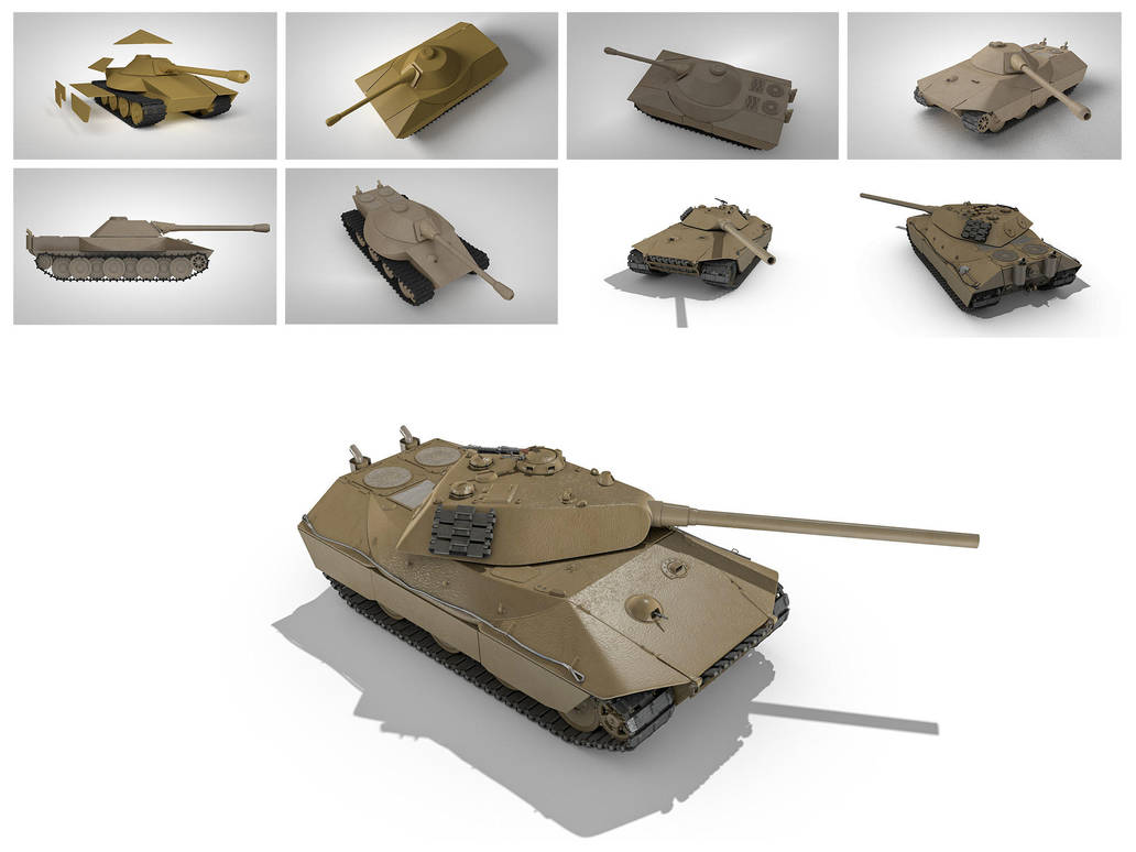 German WW2 1946 tank 'Tiger 3' Concept Studies by Weltenzahl on DeviantArt