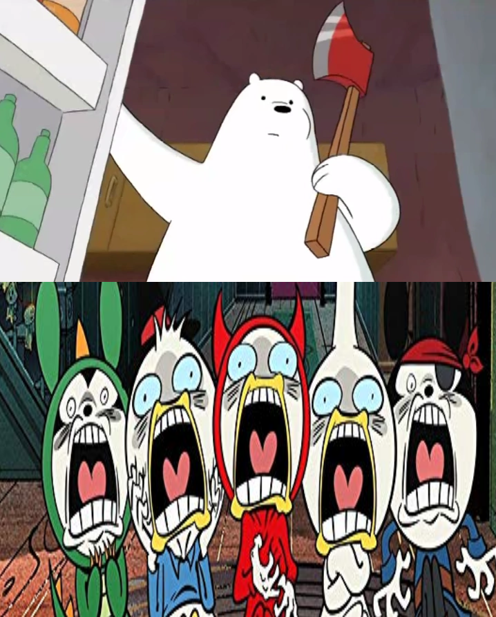 Ice Bear Scared Morty Ferdie Huey Dewey and Louie by WanderSong on ... Ice Bear Scared Morty Ferdie Huey Dewey and Louie by WanderSong on ...