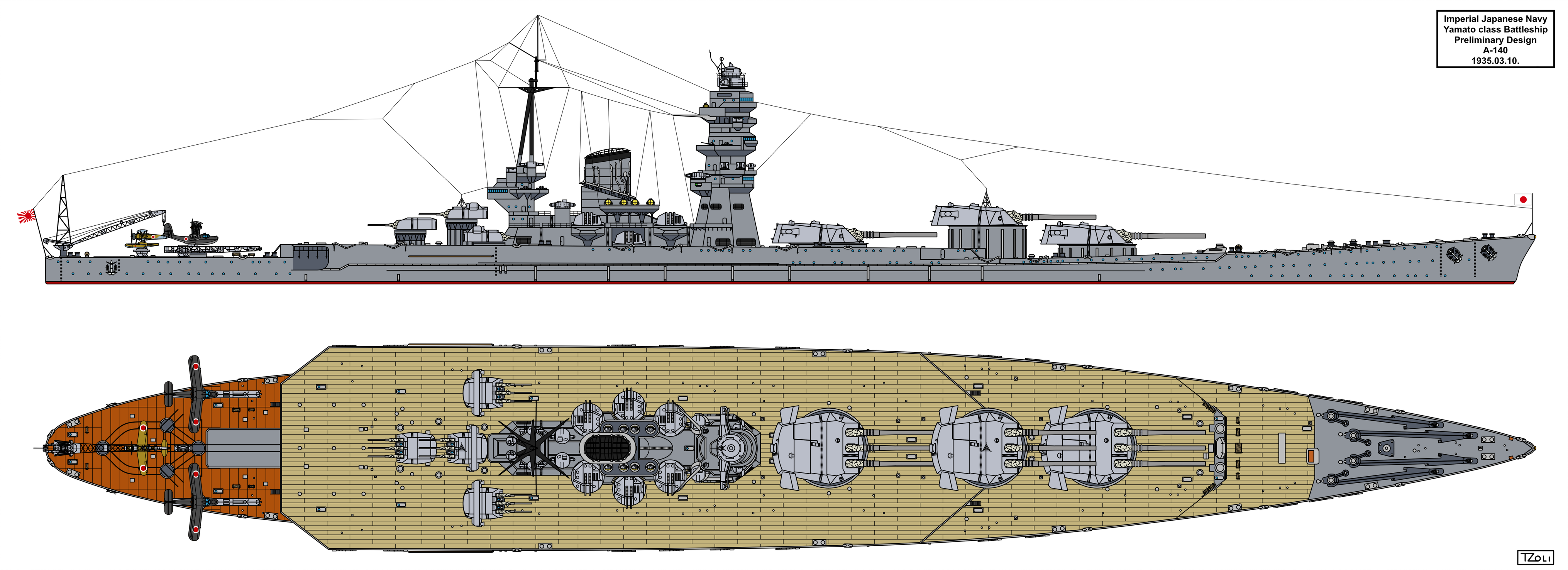 The Yamato class Preliminary studies - Warship Projects - World of ...