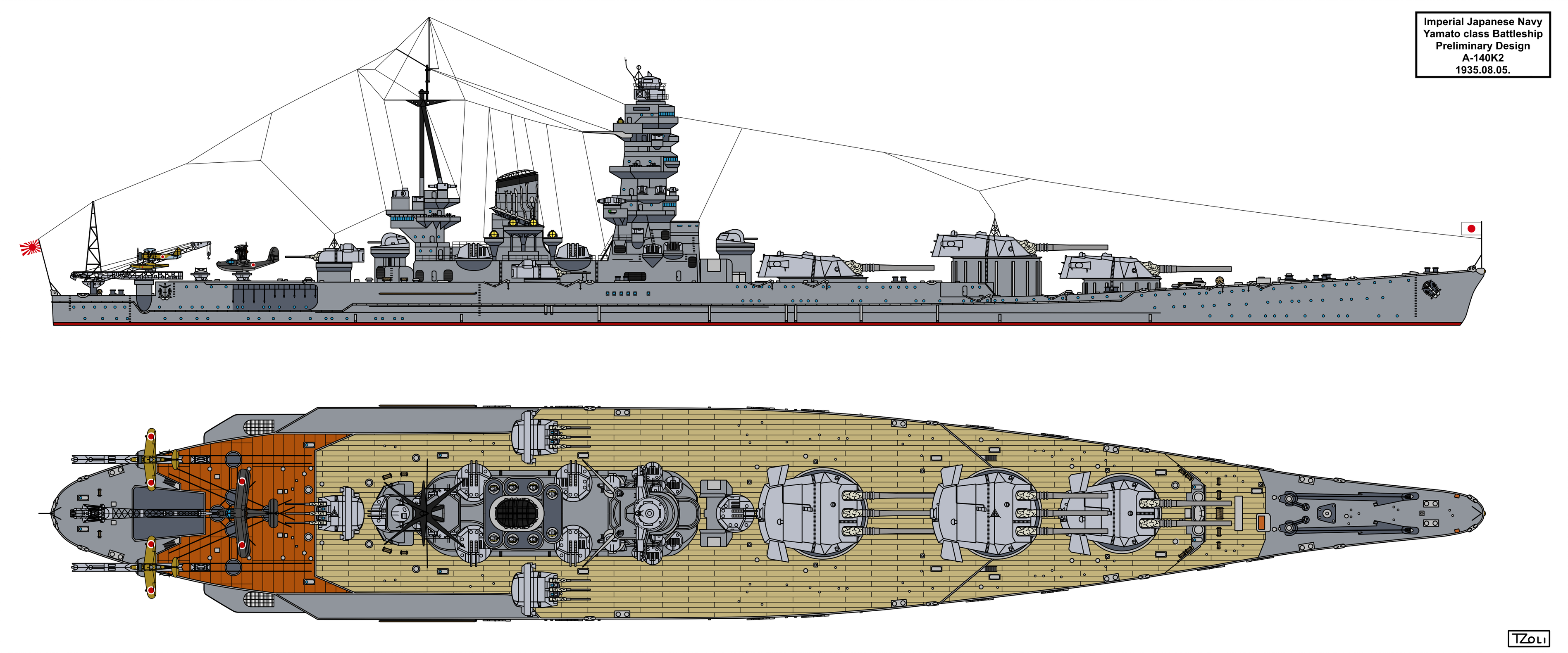 The Yamato class Preliminary studies - Warship Projects - World of ...