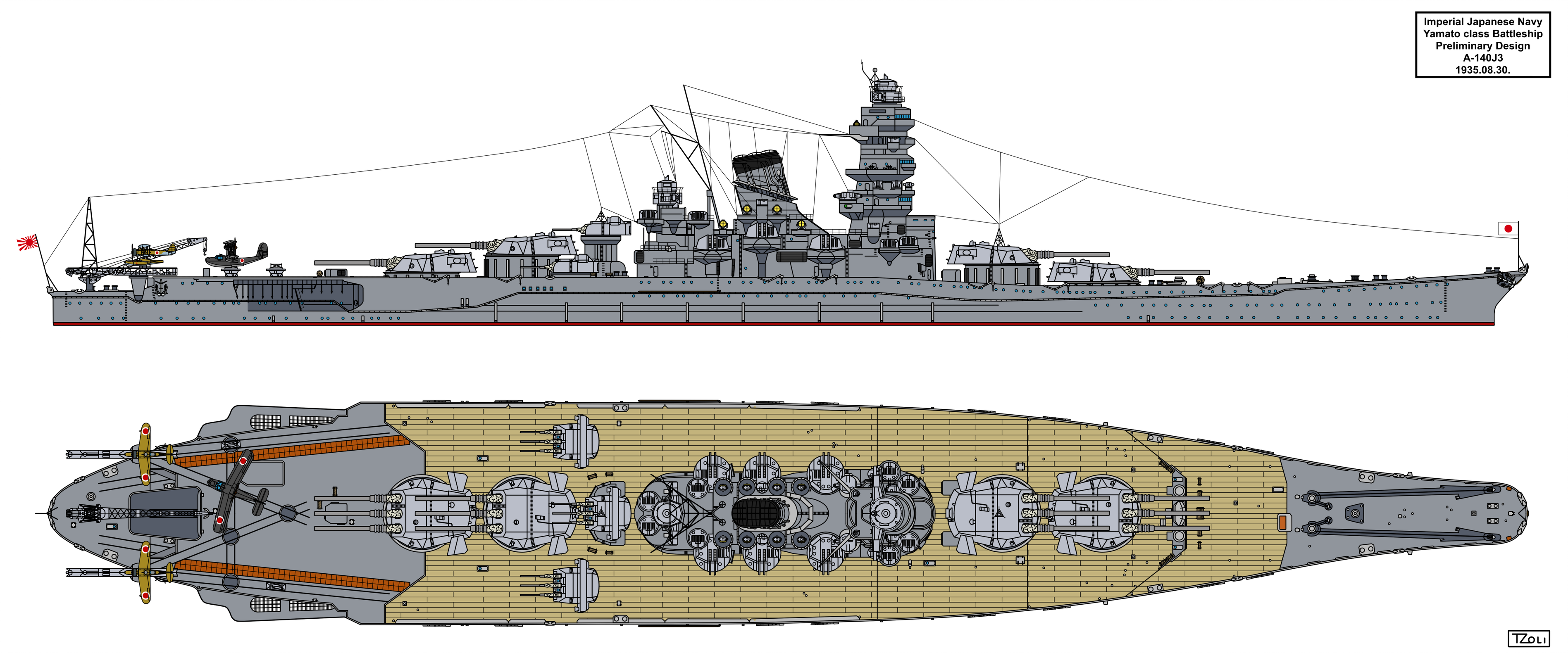 Yamato Preliminary Design A-140J3 by Tzoli on DeviantArt