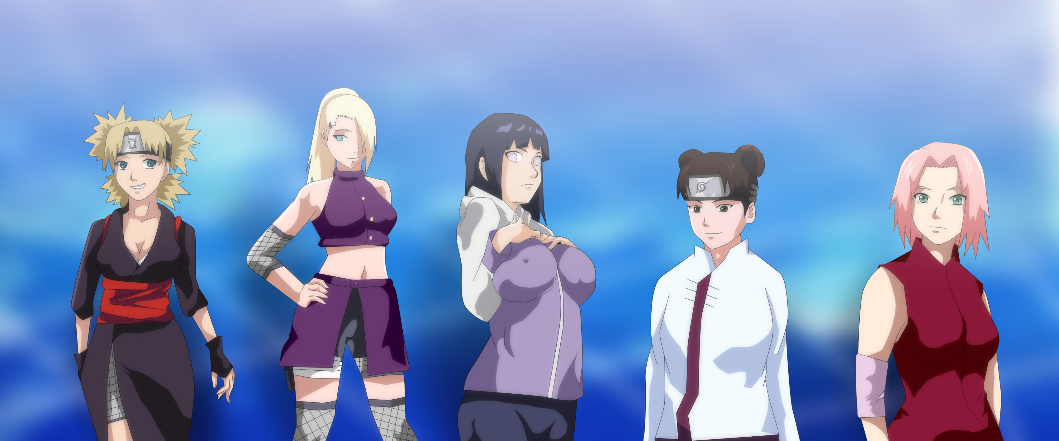 Naruto Shippuden Sakura Ino Tenten Temari Hinata By Mr123goku123 On