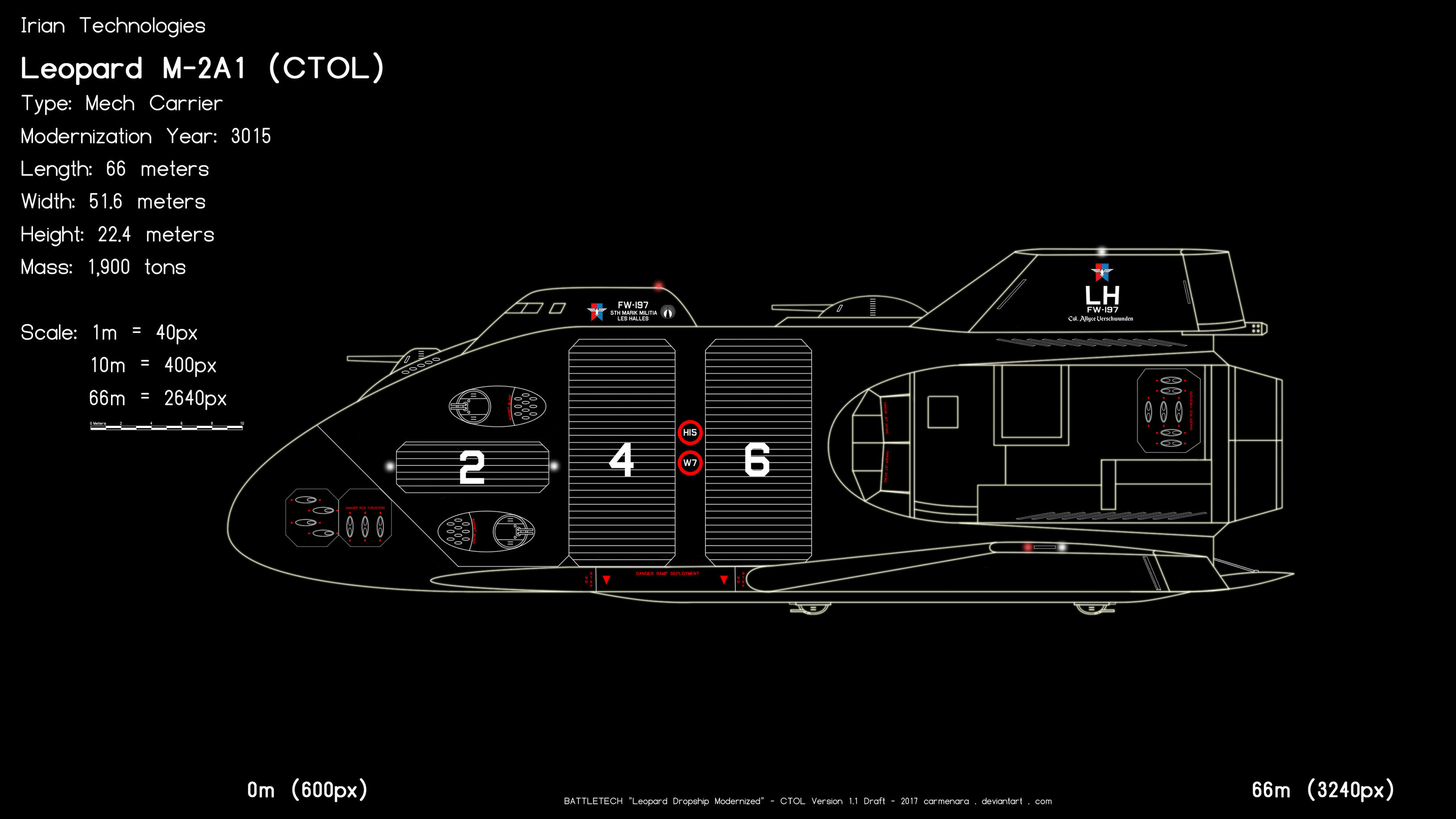 Battletech - WIP Leopard M2 DropShip Side Profile by carmenara on ...