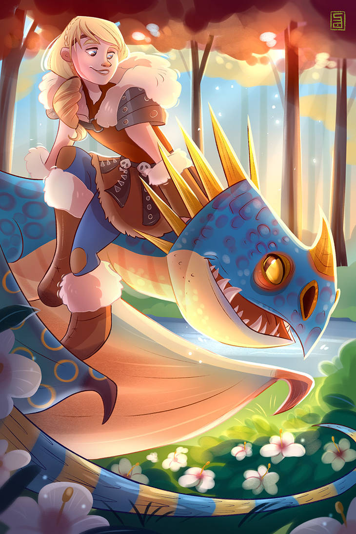 Astrid and Stormfly by 'Seanica' : r/AdorableDragons