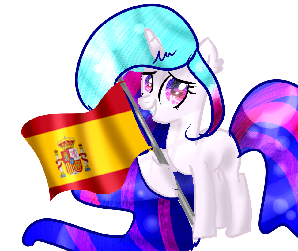 Pony holds the flag (Bases) by CherylBlackBerryChan on DeviantArt