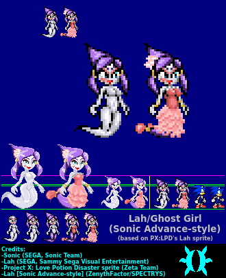 Lah/Ghost Girl sprite (Sonic Advance-style demake) by ZenythFactor on ...