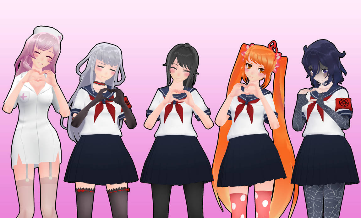-MMD Yandere Simulator- Rivals and Ayano by nyehnyehnyehmeow on DeviantArt