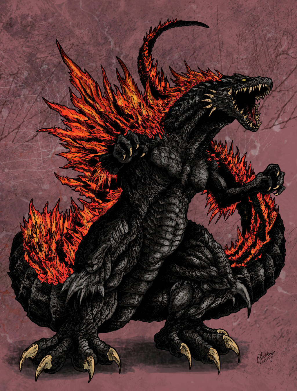 Crimson Spike Godzilla by WretchedSpawn2012 on DeviantArt