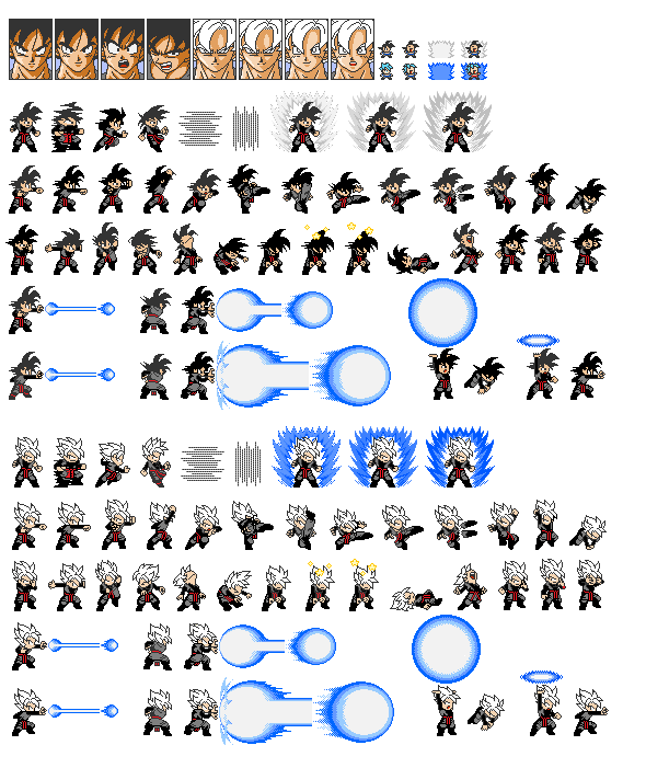Black Goku sprites by SonicTheMinecraftHog on DeviantArt