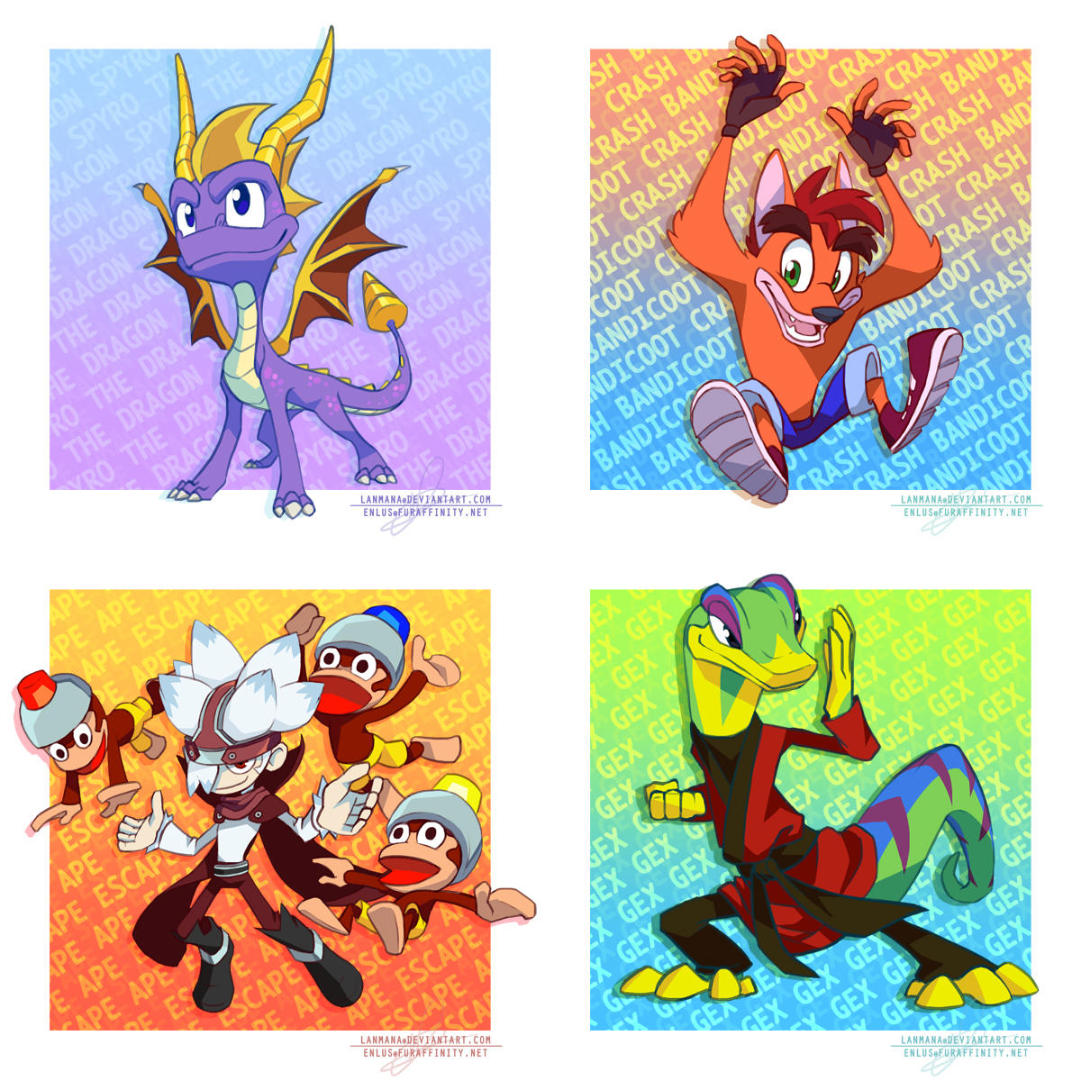 Playstation Mascots by Lanmana on DeviantArt