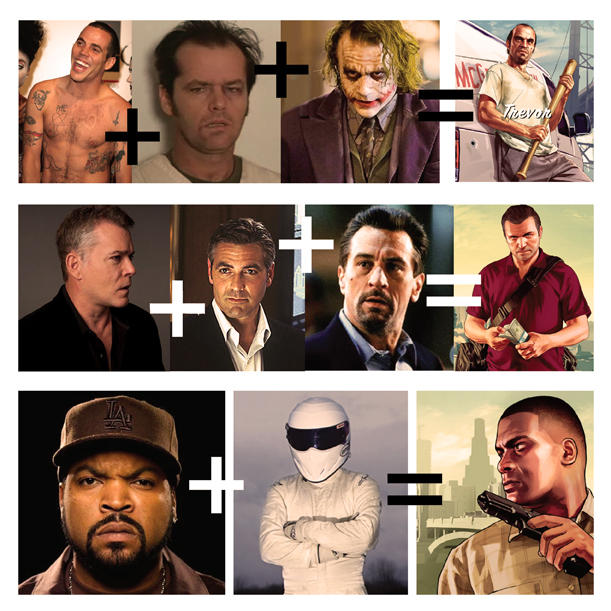 How I see the main protagonists of GTA V by kcgallery on DeviantArt