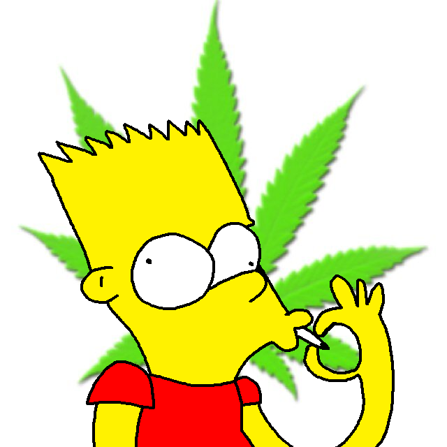 Bart Simpson Smoking Weed