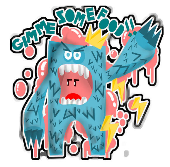 hungry monster by donkeycoverup on DeviantArt