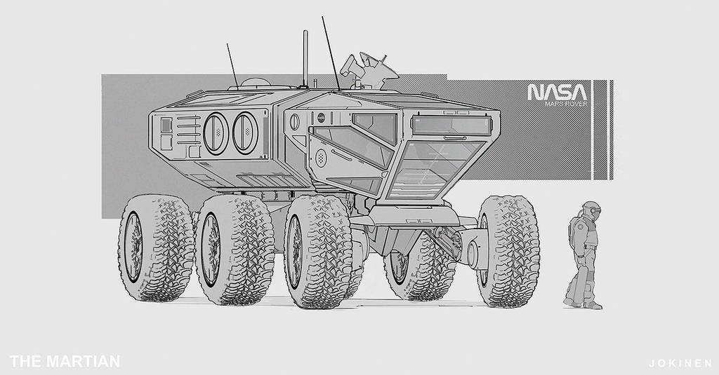 Mars Rover Concept Drawing