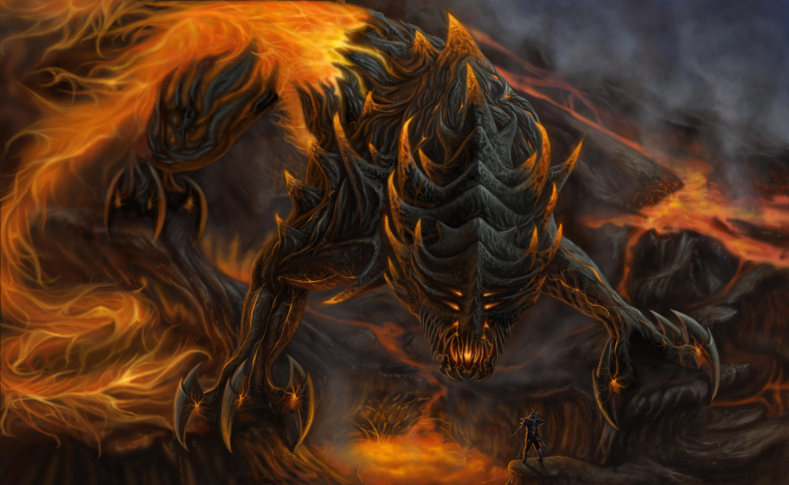 Fire Colossus by Sarah Lynn : r/ImaginaryBehemoths