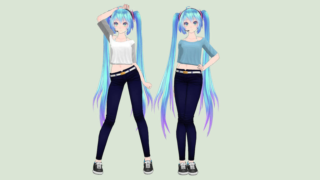 [MMD] Casual Miku (Casual Collab) by piegirl333 on DeviantArt